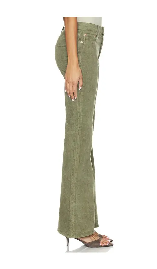 PISTOLA Kinsley Mid Rise Ultra Flare Jeans In Olive