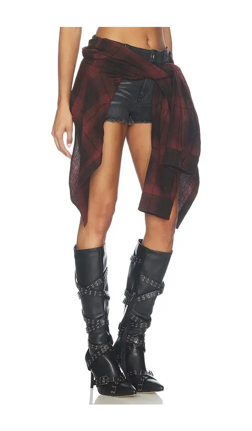 MARRKNULL Knot Shirt Short