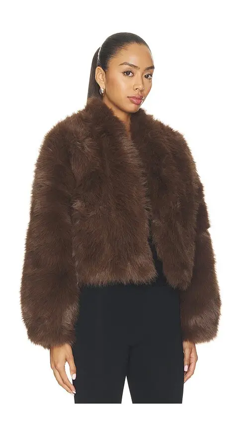 NONCHALANT LABEL Daphne Faux Fur Jacket