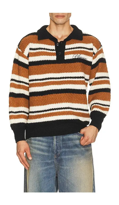 PLEASURES Cooper Polo Sweater