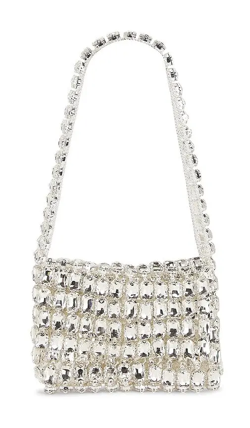 Retrofete Lennox Bag In Metallic Silver - Clear