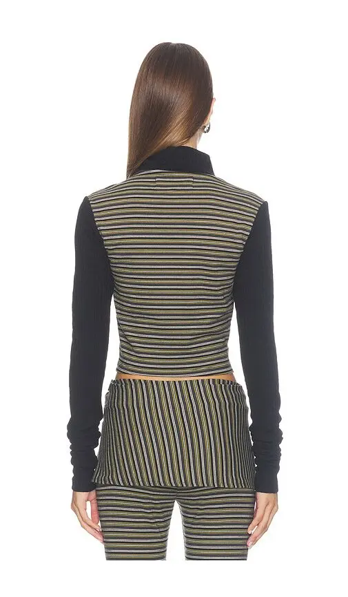 ZEMETA Olive Grove Stripe Fleece Jacket