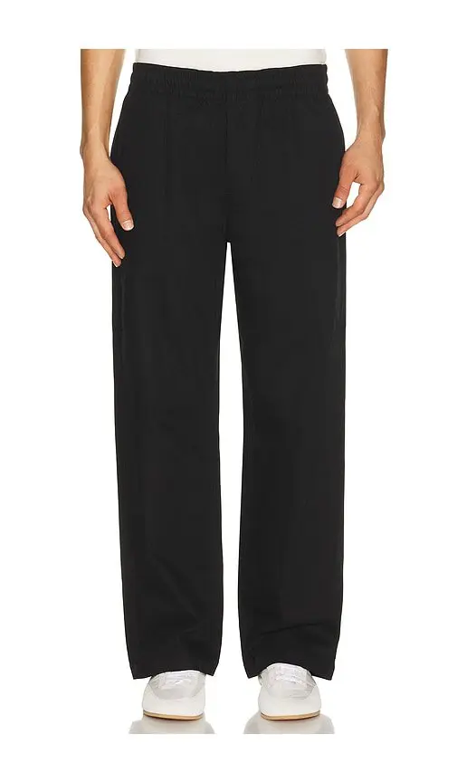 PALMES Lucien Herringbone Trousers - Black