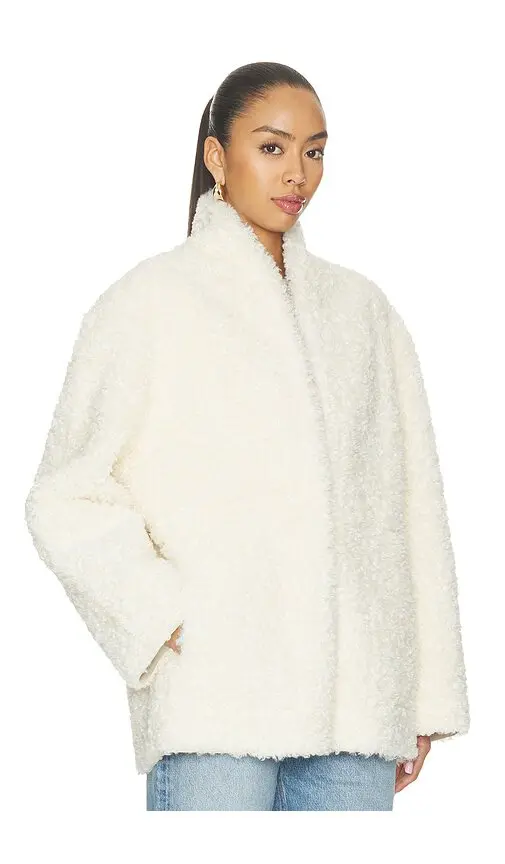 Source Unknown Manuela Shawl-collar Shearling Jacket