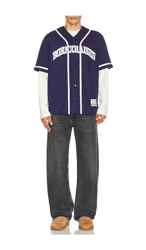 BORN X RAISED Bxr Sport Arch Baseball Jersey