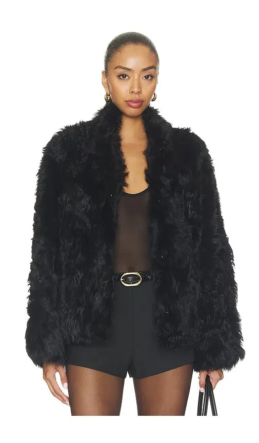 Source Unknown Lyn Long Hair Shearling Jacket