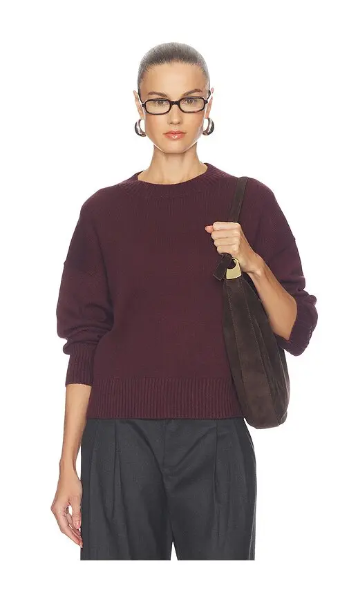 STITCHES & STRIPES Lexi Pullover In Wine