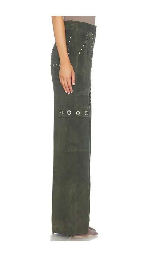 ZUT Studded Sammy Pants In Olive
