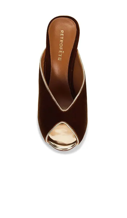 Retrofete Ava Mule In Brown - Camel