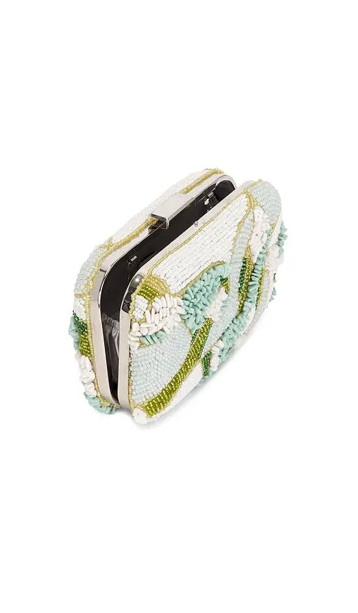8 Other Reasons Beaded Floral Clutch In Green