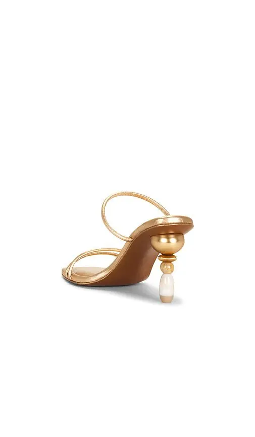 Cult Gaia Reign Sandal In Metallic Gold