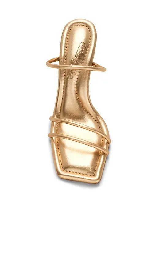 Cult Gaia Reign Sandal In Metallic Gold