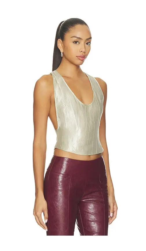 Lioness Bare Cami Top In Metallic