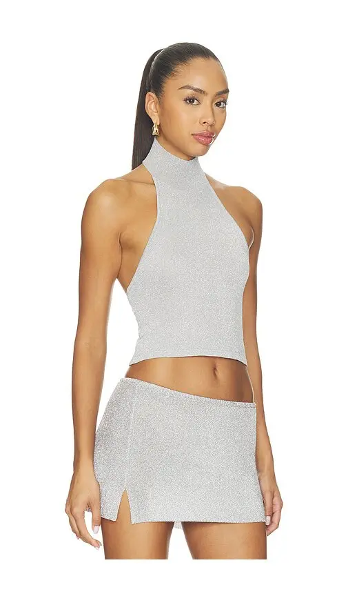 Lioness Trophy Halter Top In Metallic