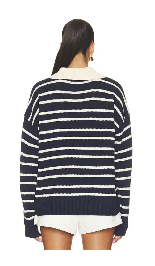 ALL THE WAYS Clydie Polo Sweater In Multi