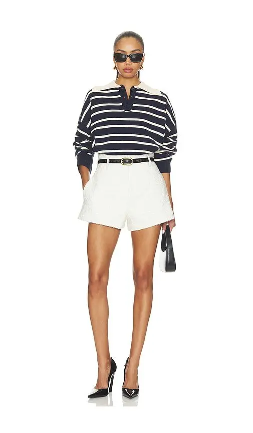 ALL THE WAYS Clydie Polo Sweater In Multi