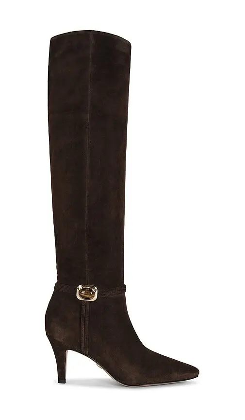 Veronica Beard Angeline Boot In Chocolate