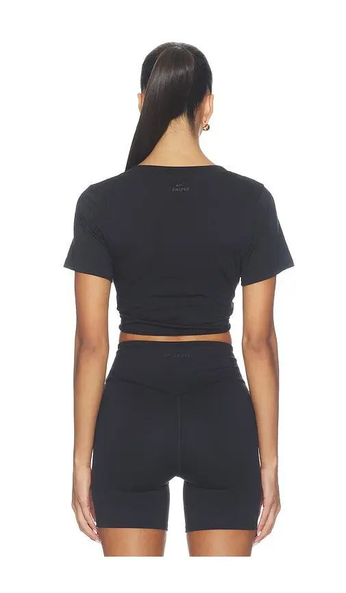 NIKESKIMS Crop Shortsleeve Top In Black