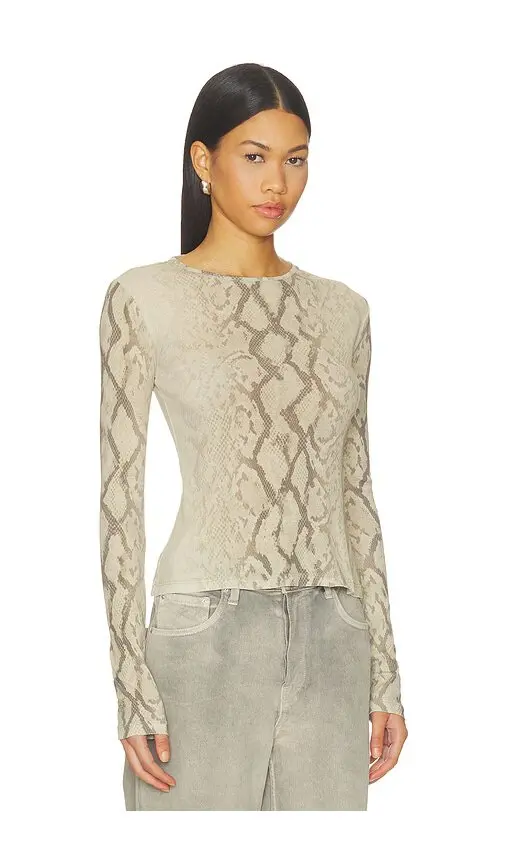 GRLFRND X Sophia Kelly Sheer Crew Neck Tee In Multi