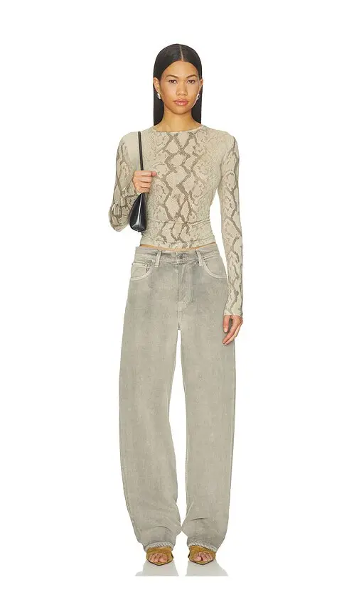 GRLFRND X Sophia Kelly Sheer Crew Neck Tee In Multi