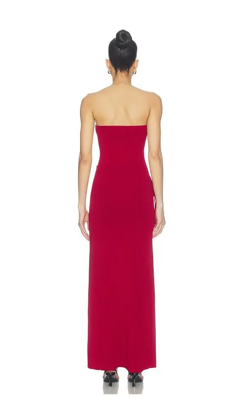 SNDYS. Mirina Knit Maxi Dress In Red