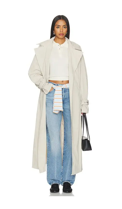 SNDYS. Searle Lightweight Trench Coat In Tan