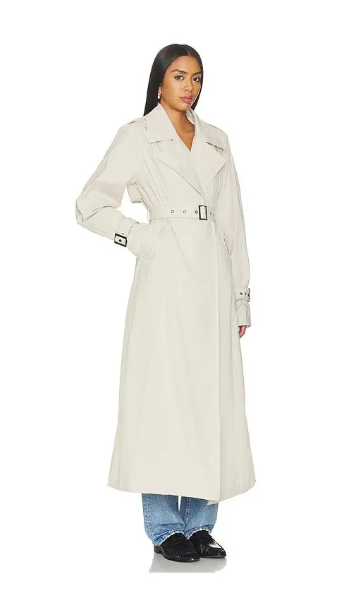 SNDYS. Searle Lightweight Trench Coat In Tan