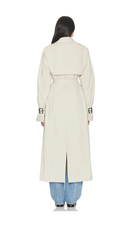 SNDYS. Searle Lightweight Trench Coat In Tan