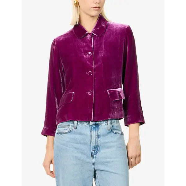 REFORMATION X Alexa Chung Pepo Velvet Jacket