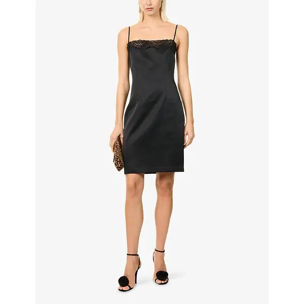 REFORMATION X Alexa Chung Satin Cocktail Mini Dress