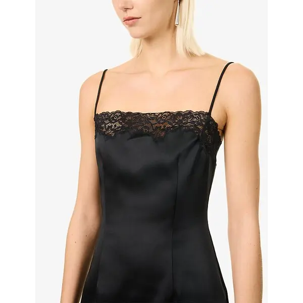 REFORMATION X Alexa Chung Satin Cocktail Mini Dress