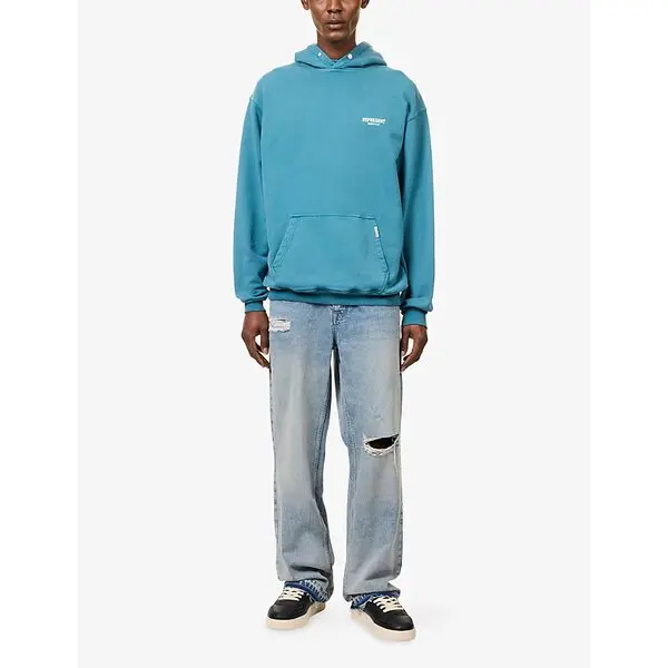 REPRESENT Owners Club Logo-print Cotton Hoody