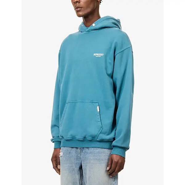 REPRESENT Owners Club Logo-print Cotton Hoody