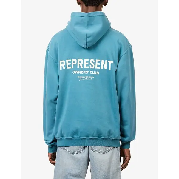 REPRESENT Owners Club Logo-print Cotton Hoody