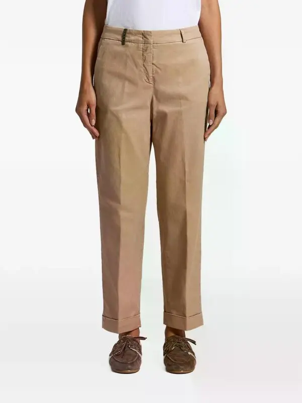 Peserico Pressed-crease Trousers - Neutrals