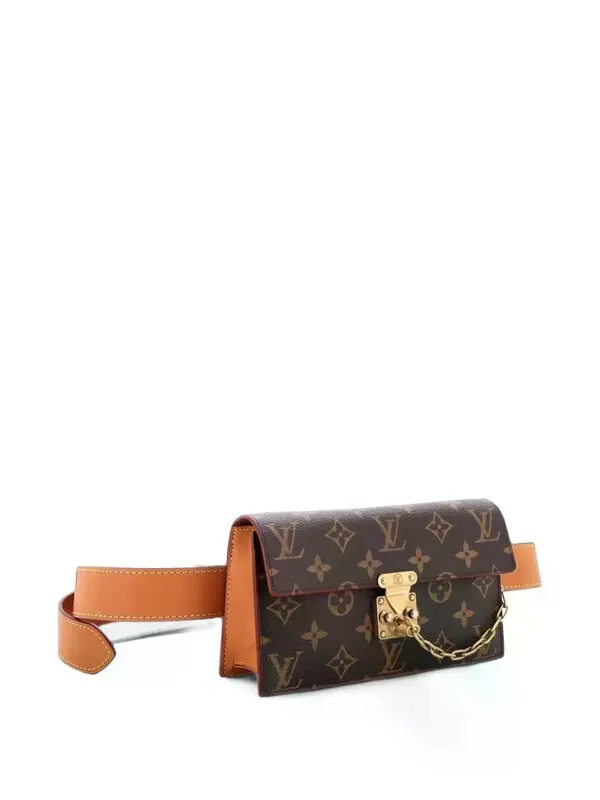 LOUIS VUITTON S Lock Pouch Monogram Canvas Belt Bag