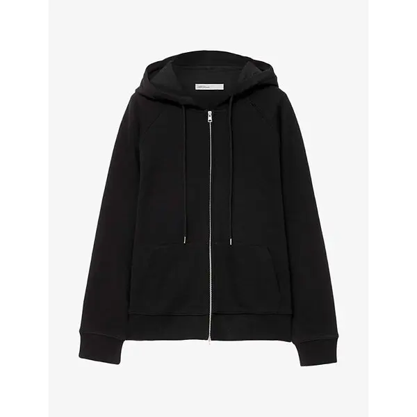 ALLSAINTS Jemima Zip-up Cotton Hoody - Jet Black