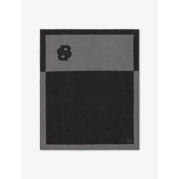 BOSS Signature Wool-blend Throw - Graphit