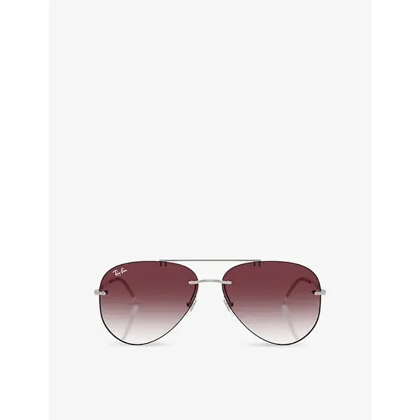 Ray-ban Rb3791 Aviator-frame Metal Sunglasses