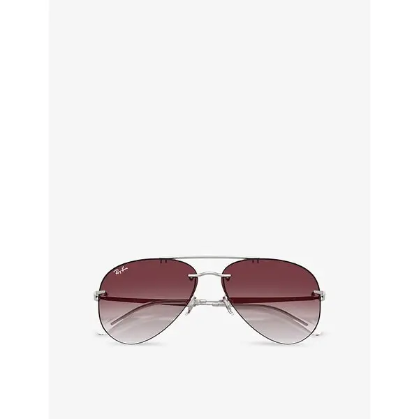 Ray-ban Rb3791 Aviator-frame Metal Sunglasses