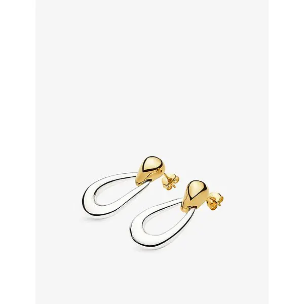 MISSOMA Molten Teardrop Statement 18ct Gold-plated And Sterling Silver-plated Brass Stud Earrings - Mixed