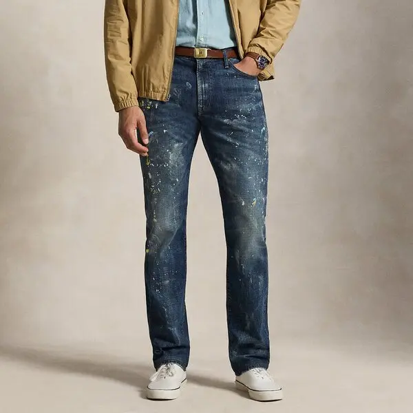 Ralph Lauren Hampton Straight Distressed Jean - Overcliff