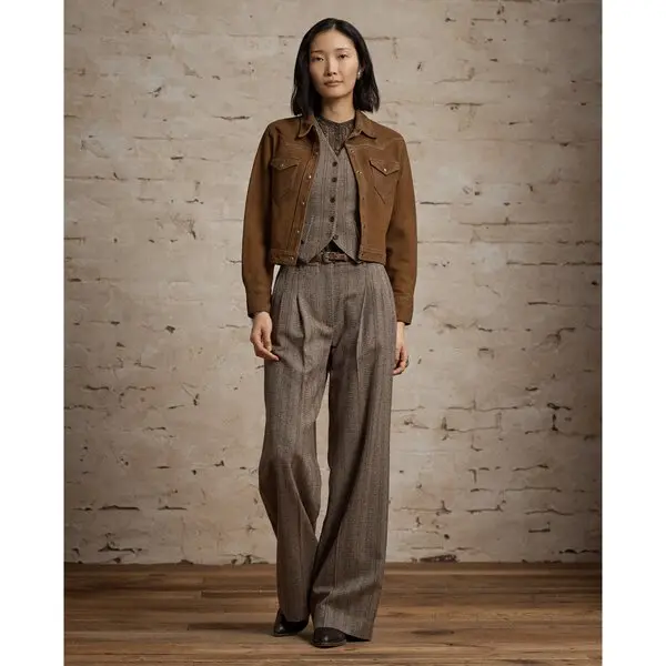 Ralph Lauren Wool-cotton Herringbone Vest