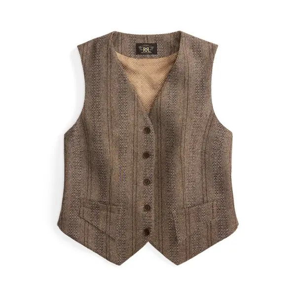 Ralph Lauren Wool-cotton Herringbone Vest