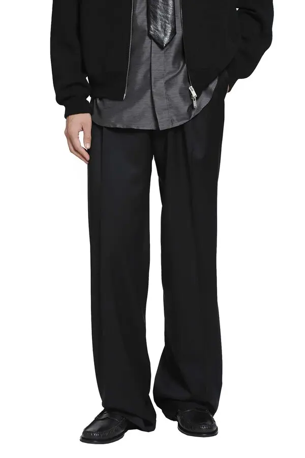LARDINI Pleated Trousers - Black