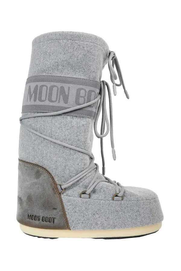 Moon Boot Icon Nubuck Felt Boots - Grey