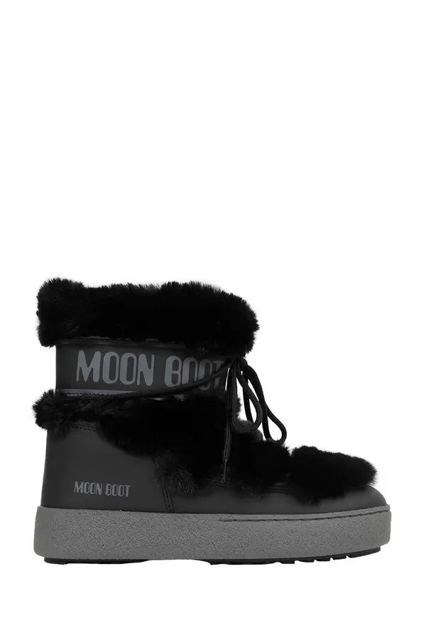 Moon Boot Ltrack Low Faux-fur Boots - Black