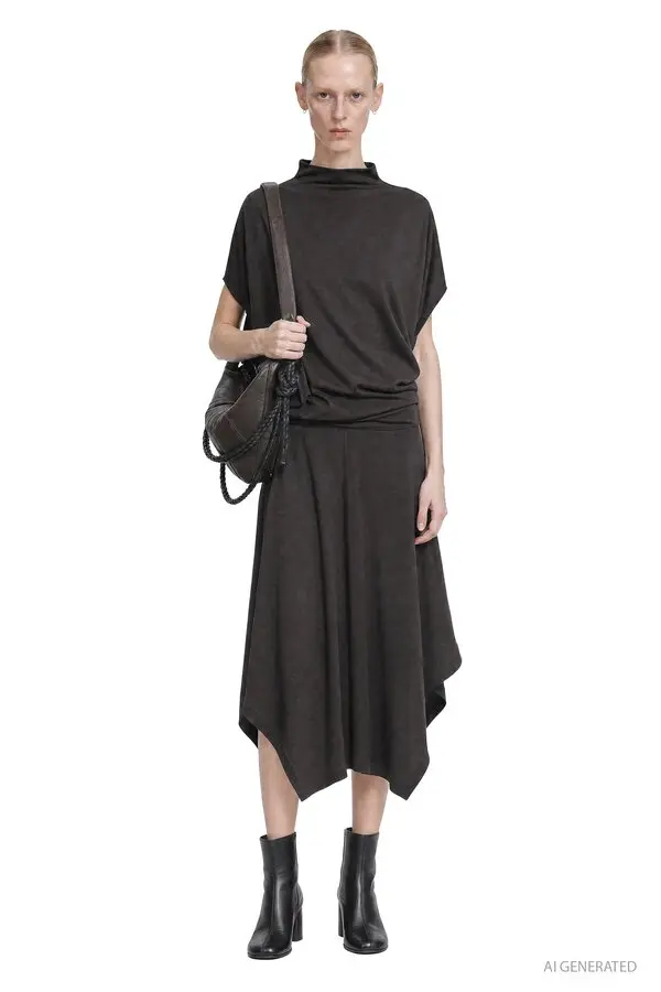 LEMAIRE Twisted Dress - Black