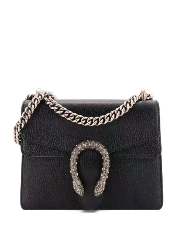 Gucci Dionysus Bag Leather Mini Crossbody Bag - Black
