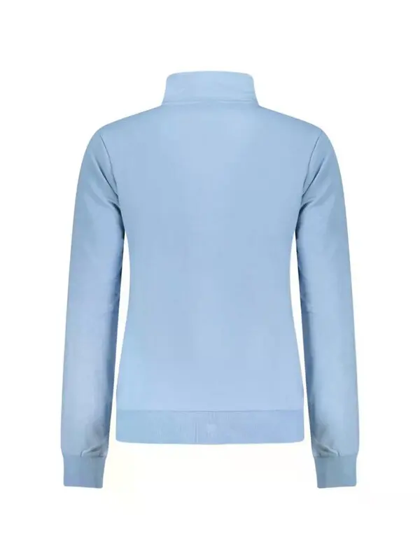 NORWEGIAN RAIN Zip-up Logo-patch Sweatshirt - Blue